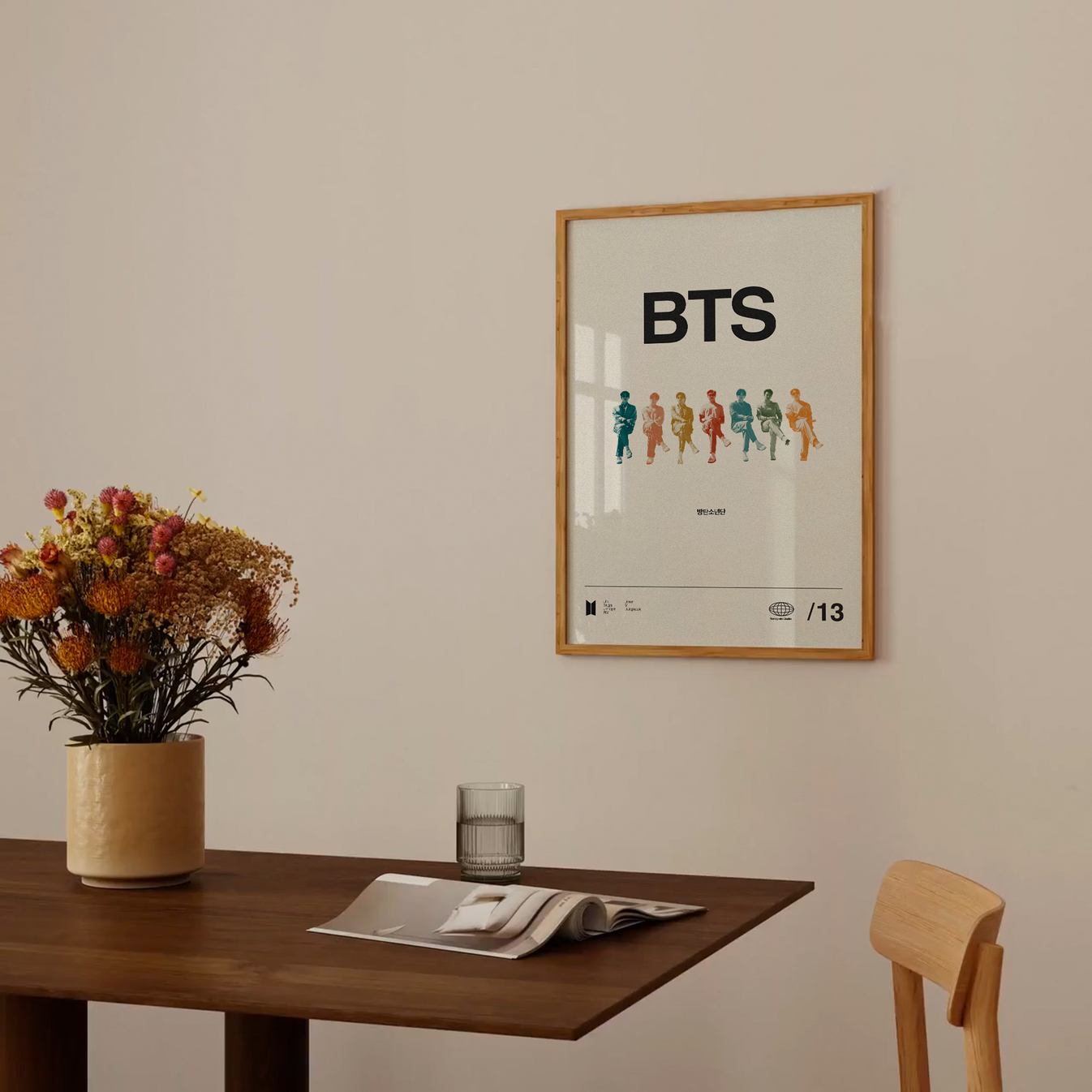 BTS Poster Midcentury Modern Home decor - – Sandgrain Studio