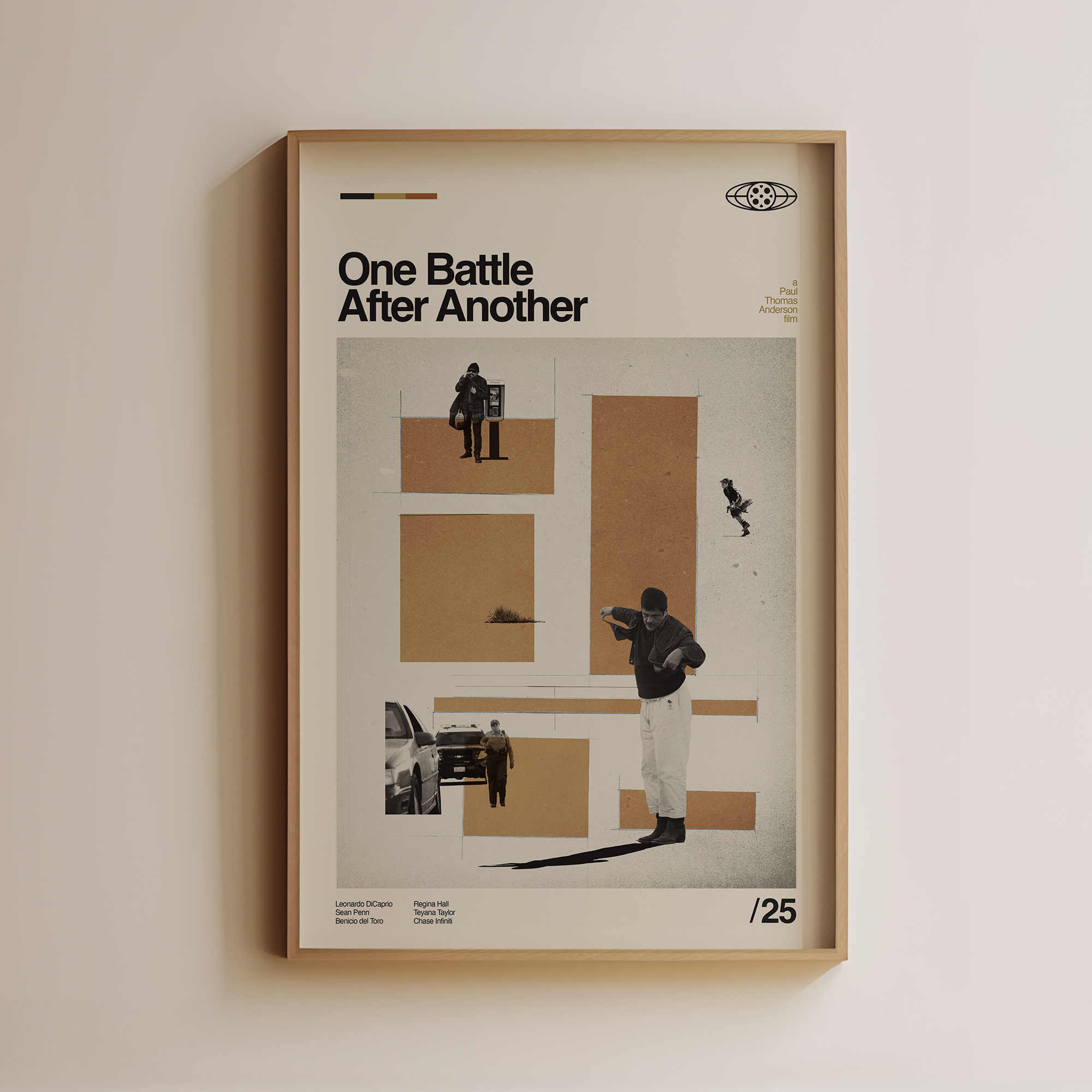 One Battle After Another poster, midcentury modern wall art, movie ...