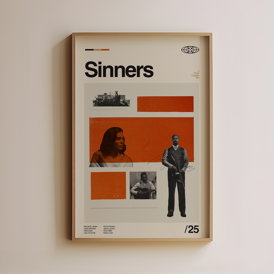 Sinners poster, midcentury modern – Sandgrain Studio