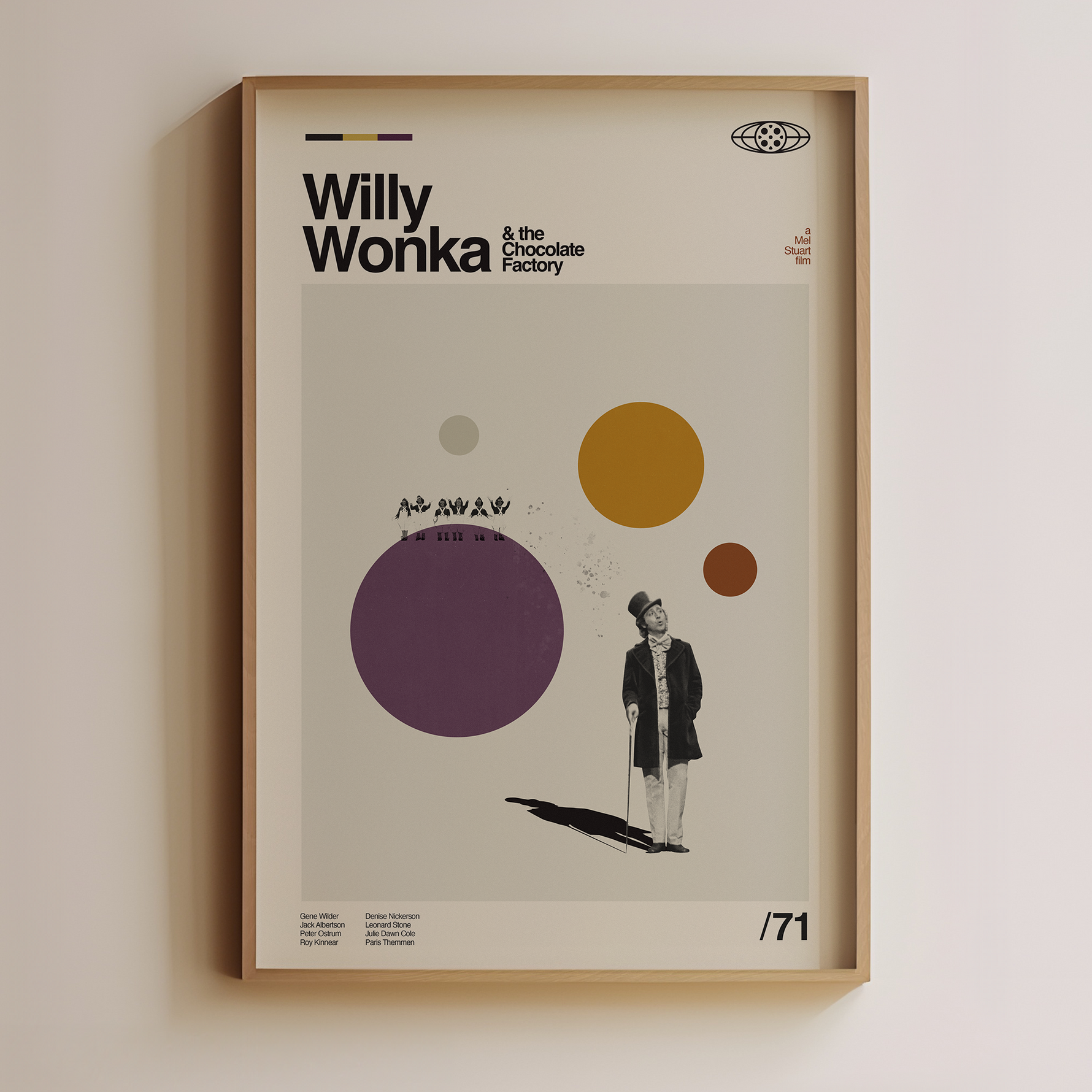 Willy Wonka and the Chocolate Factory poster, midcentury modern wall ...