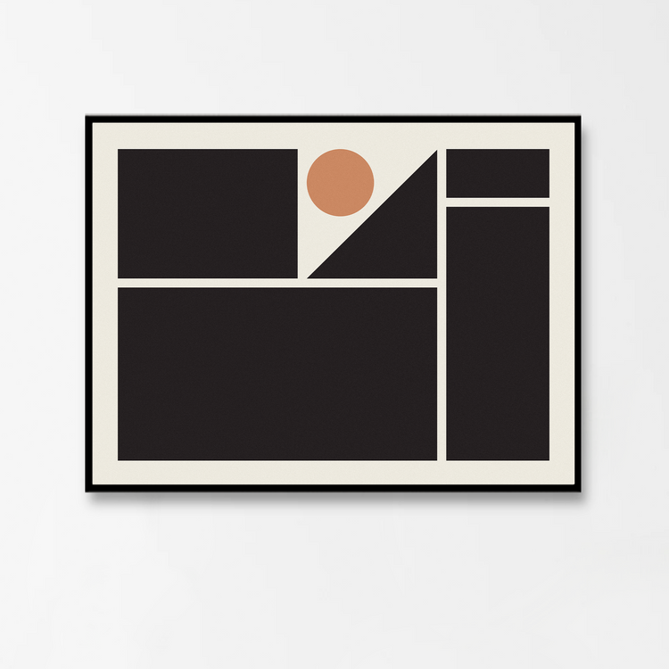 Bold Shapes Midcentury Modern Poster – Sandgrain Studio