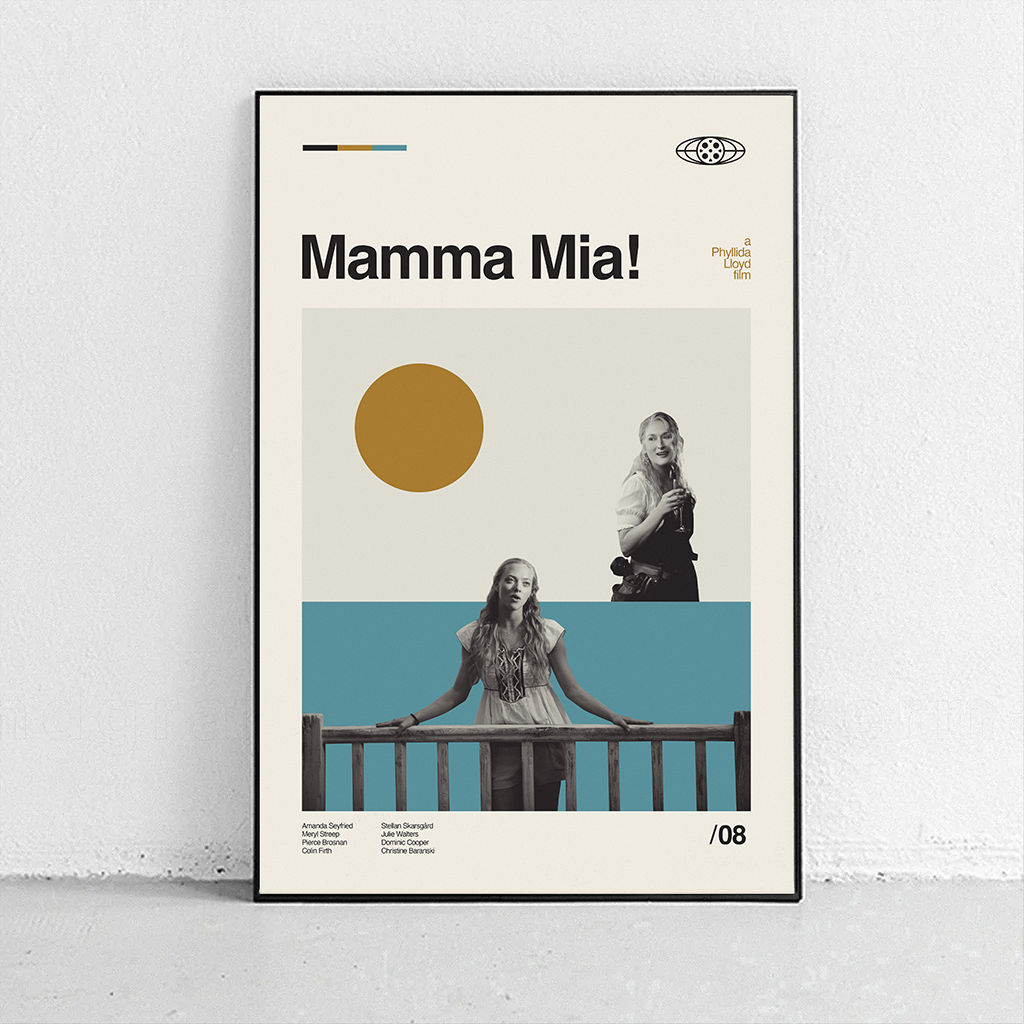 mamma mia Poster mid century modern- alternative movie poster ...