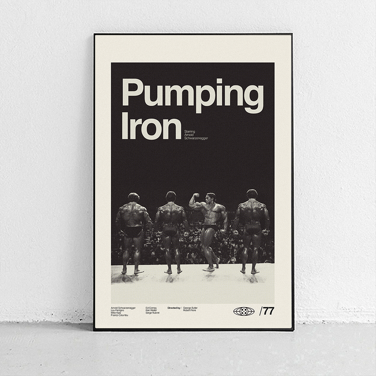 Pumping Iron Poster - alternative movie poster – Sandgrain Studio