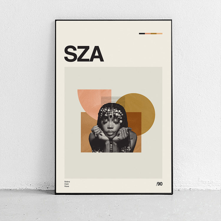 SZA - album poster - midcentury modern art – Sandgrain Studio